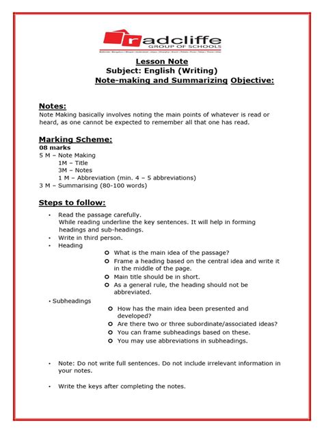 Image result for Summarizing Notes