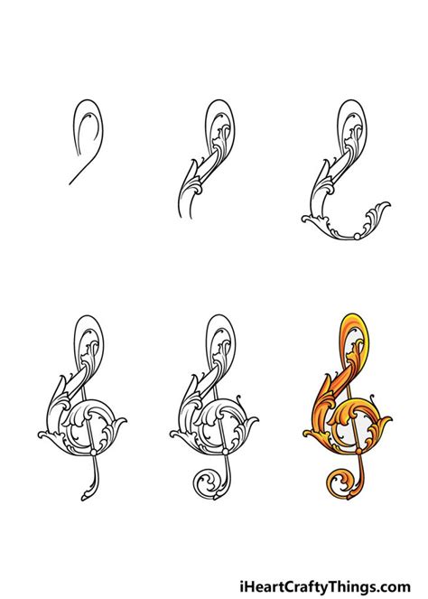 Image result for How to Draw a Treble Clef Step by Step