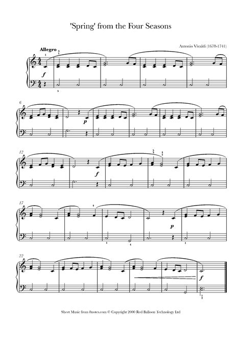 Image result for Spring Vivaldi Music Notes