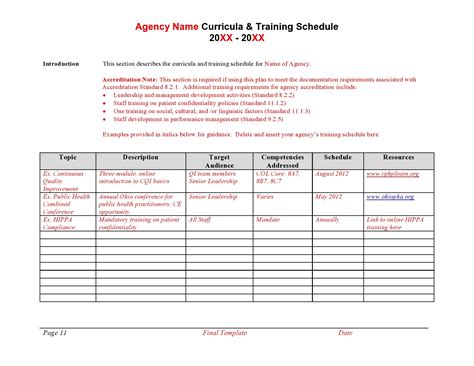 Image result for Training Plan Template Word