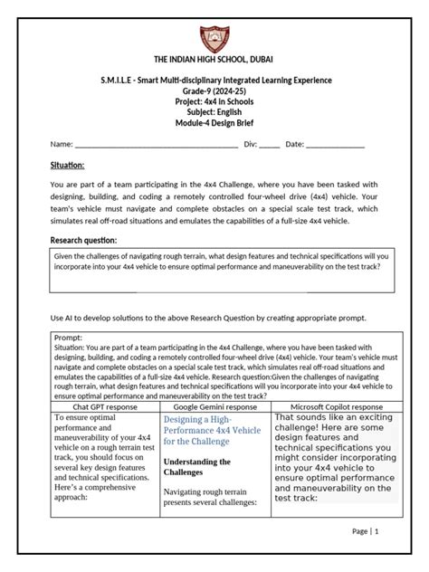 Image result for Design Brief Example Grade 9