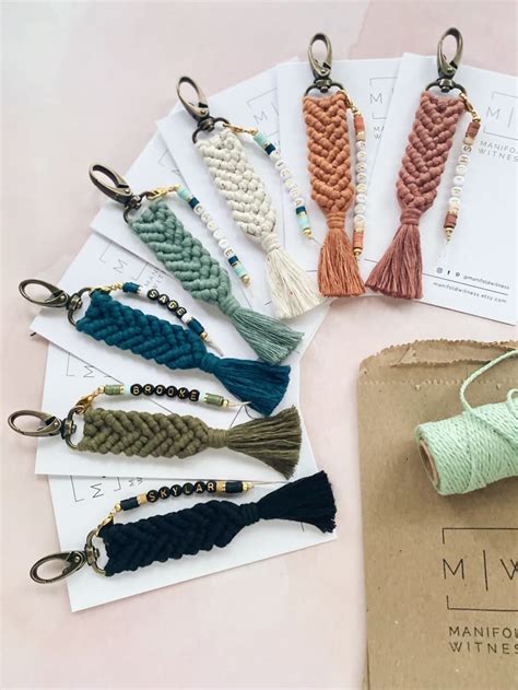 Image result for Personalized Macrame Keychain Tutorial