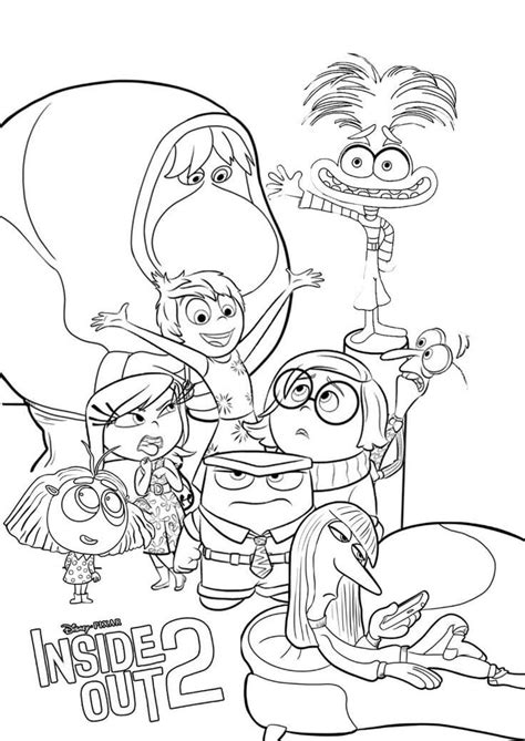 Image result for Inside Out 2 Coloring Pages Printable