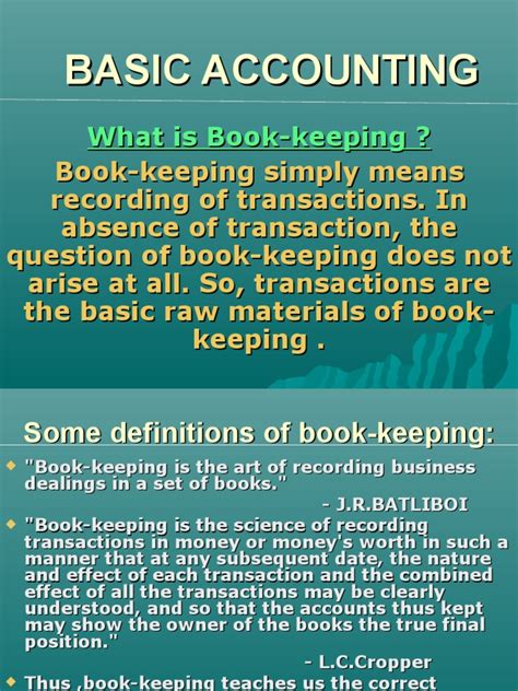 Basic Accounting | PDF | Debits And Credits | Expense