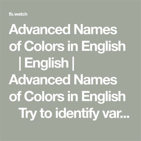 Image result for Colours Advanced English