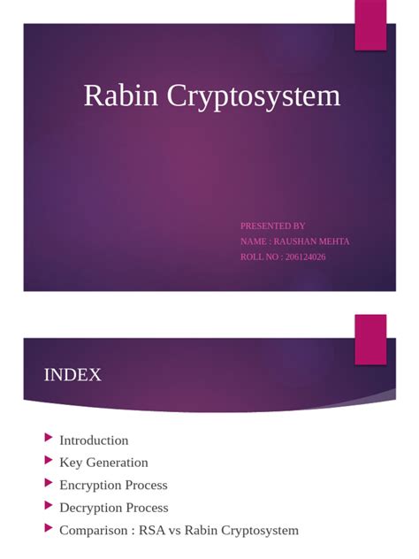 Image result for Rabin Cryptosystem Example
