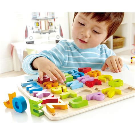 Wooden Alphabet Educational Learning Puzzle - Hape Puzzles | Maisonette