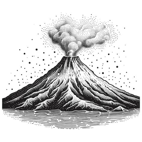Image result for Volcano Drawing