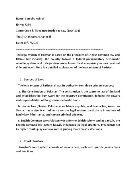 Image result for Law Assignment Sample PDF