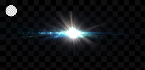 Premium PSD | Light effect on a transparent background