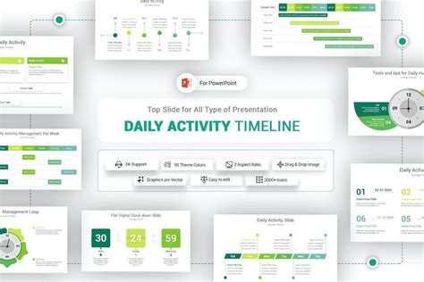 Daily Activity Timeline PowerPoint Template