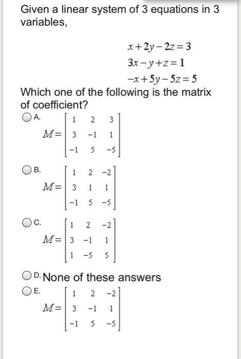 Image result for Linear Programming System of Equation 3 Variables