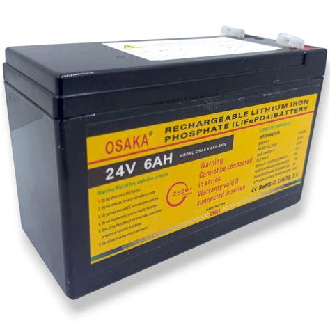 LITHIUM iron GATE/ALARM battery -2500+ cycles - 24v6AH (LifeP04)Osaka ...