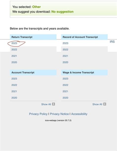 Image result for IRS Transcript Update