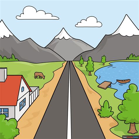 Image result for How to Draw Landscape Drawing