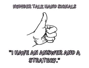 Image result for Number Talk Hand Signals