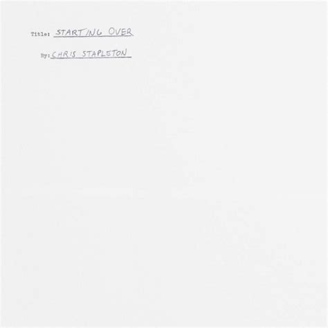 Image result for Starting Over Cover Chris Stapleton