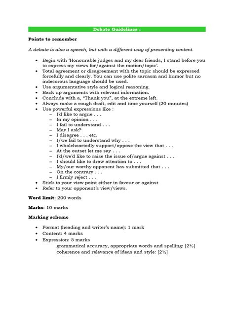 Image result for Written Debate Examples