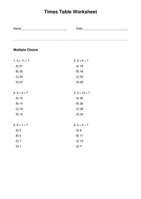 Image result for 3 X Table Practice