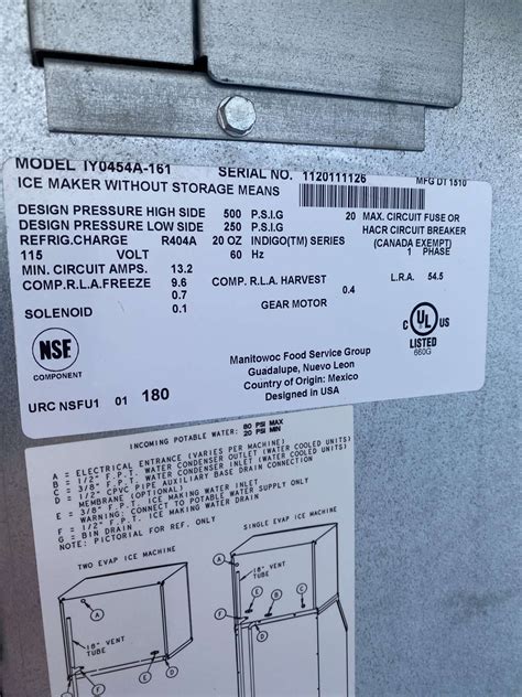 Manitowoc ice machine w/ bin - First Choice Equipment