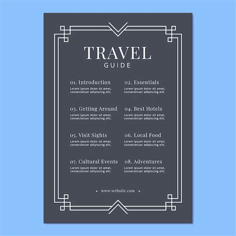 Image result for Contents Page Examples for Guest Tour Guide