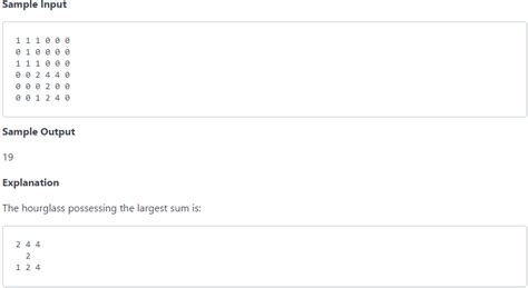 Image result for HackerRank Hourglass Problem C