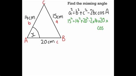 Image result for How to Find Angle Using Cosine