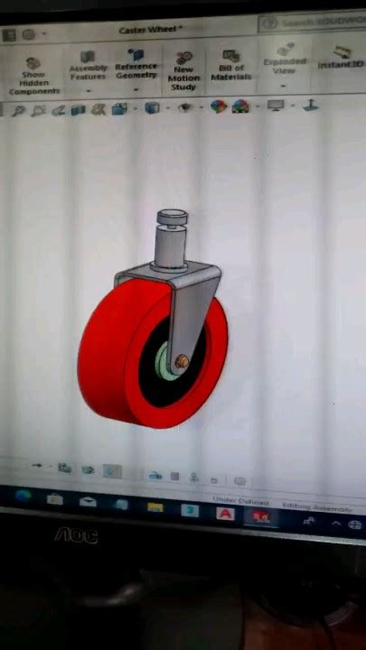 Image result for Caster Wheel SolidWorks