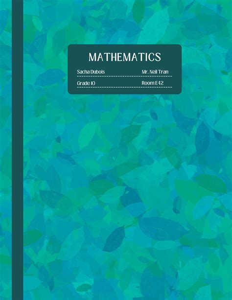 Image result for Creative Math Notebook Cover Designs