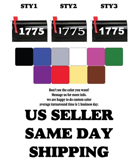 Image result for Vinyl Mailbox Numbers