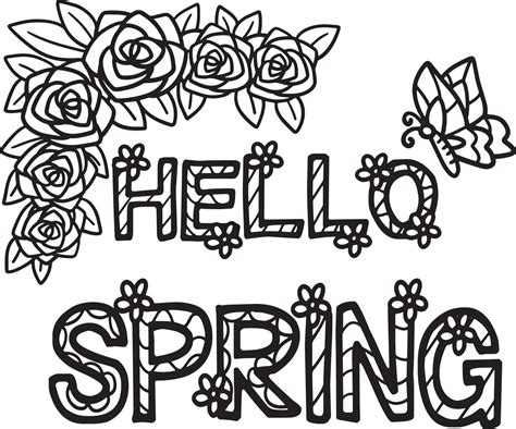 Image result for Hello Spring Coloring
