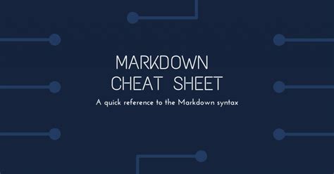 Image result for MD File Syntax Cheat Sheet