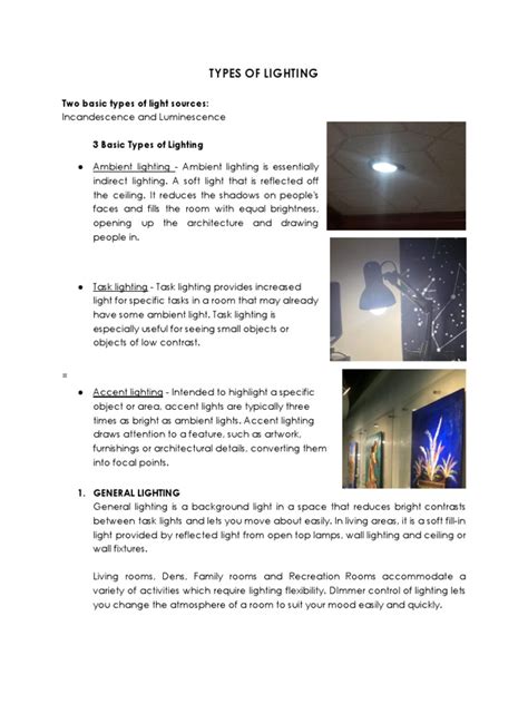 Image result for Types of Lighting