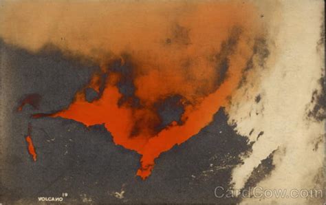 Volcano, Red Tinted Real Photo Hawaii