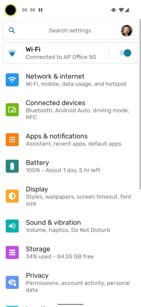 Image result for Android 12 Settings Screen