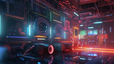 Image result for Neon Computer Room