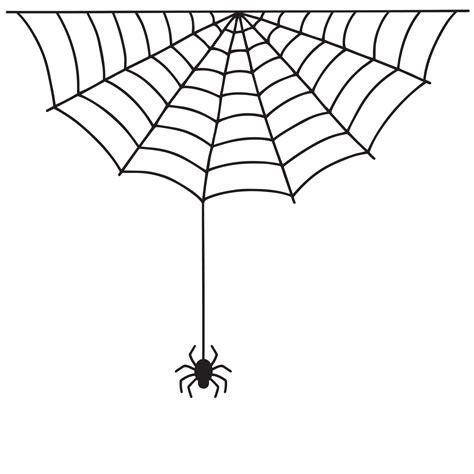 Halloween spider web and spider 18834559 Vector Art at Vecteezy