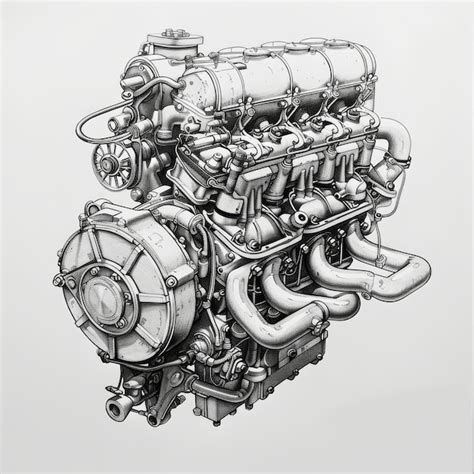 Image result for Technical Drawing Car Engine