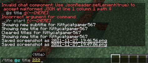 Image result for How to Use Title Command Minecraft 1.16
