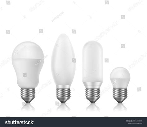 Different Shapes Size Fluorescent Led Light Stock Vector (Royalty Free ...