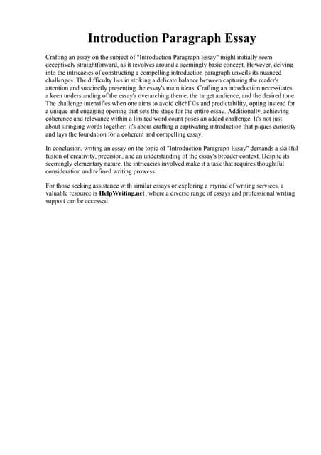 Image result for Good Introduction Paragraph