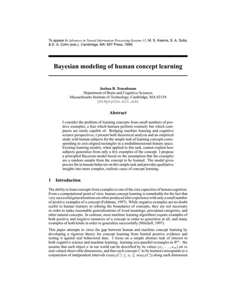 Image result for Bayesian Concept Learning