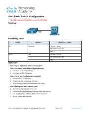 Image result for Lab Basic Switch Configuration