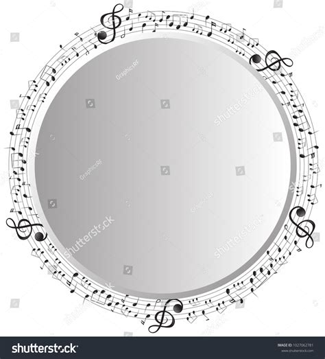 Frame Template Music Notes Circle Illustration Stock Vector (Royalty ...