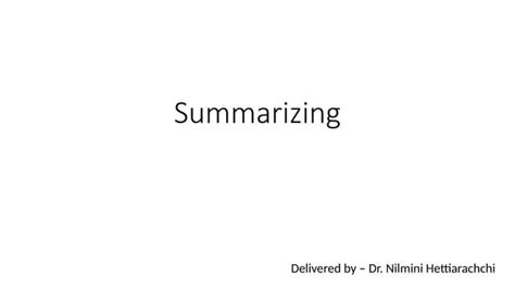 Image result for Summarizing Steps