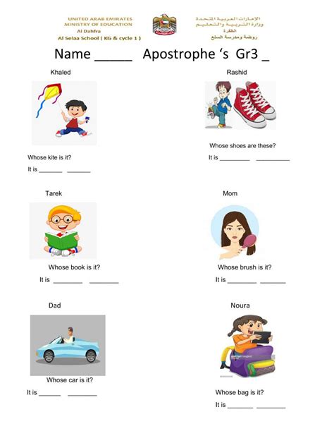 Image result for Apostrophe Practice Worksheet