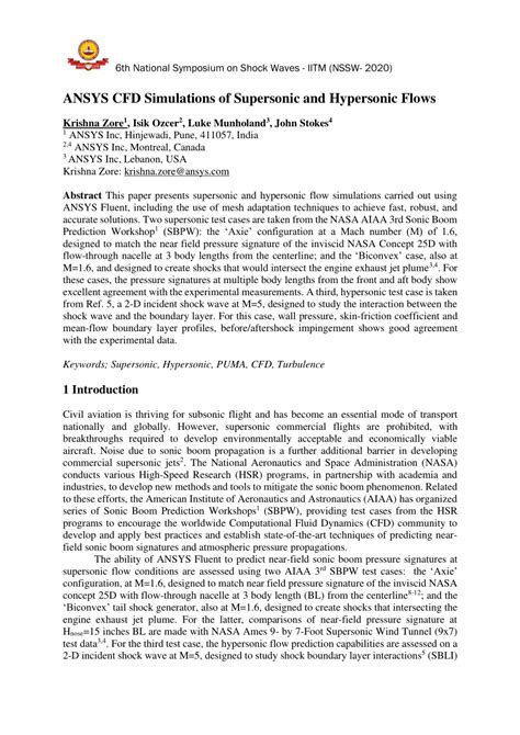 Image result for ANSYS Tutorial 3D Supersonic