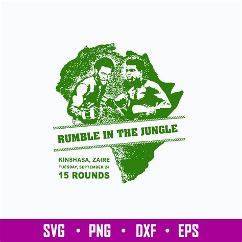Muhammad Ali SVG Rumble In The Jungle Poster Ali vs Foreman - Inspire ...