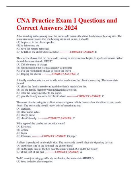 Image result for CNA Questions Worksheet