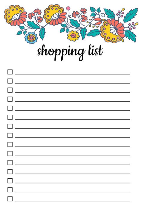 Image result for Shopping List Template Simple Note